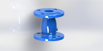 China Ductile Iron Nozzel Check Valve For PN10 / PN16 / PN25 Pressure Soft Seal for sale