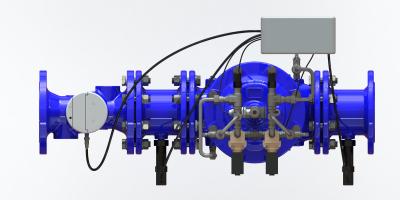 China Remote Setting Water Pressure Management Valve With 24 VDC Controller for sale