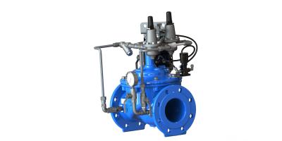 China Dual Adjustable Set Point Pressure Control Valve , Ductile Iron Pressure Safety Valve for sale