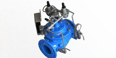 China Blue RAL 5005 NSF61 Water Control Valve With SS304 Internal Parts And EPDM Body Seat for sale