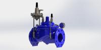 China Manual Blue Ral5005 Flow Control Valve Stainless Steel For Ductile Iron Pipe A400 Model for sale