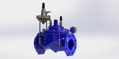 China Manual Blue Ral5005 Flow Control Valve Stainless Steel For Ductile Iron Pipe A400 Model for sale