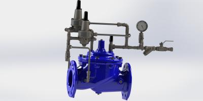 China Nylon Reinforced Surge Anticipating Relief Valve Ductile Iron Water Hammer for sale