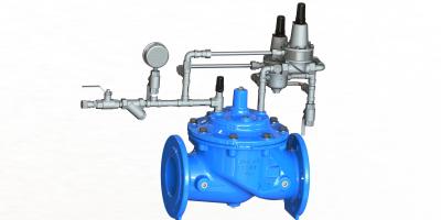 China PN16 Surge Anticipation Valve Ductile Iron EPDM Flange Globe Types for sale