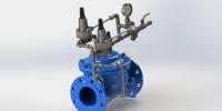 China Surge Anticipating Valve with Flange End Connection EPDM Diaphragm and Manual Actuation for Water Systems for sale