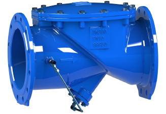 China RDCS Ductile Iron Swing Check Valve Hydraulic Cushion Double Flange Design for sale