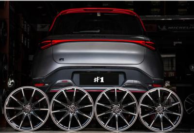 China 17, 18, 19 Inch 5x112, 5x120, 5x114.3, 5x108 Alloy Wheels for Mercedes-Benz Smart Passenger Cars, Black Concave Style Rims for sale