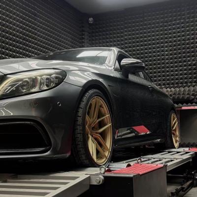 China Maodou Automobile Service Custom Forged Alloy Wheels Luxury Car Black Finish Lightweight High Performance Customizable TUV for sale