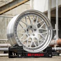 China New Audi Fora3 A4 A5 A6 A7 A8 Q3 Q5 Q6 17-24 Inch Lightweight Flow Forged Aluminum Rim 5 X112 Black Finish TUV Certified for sale
