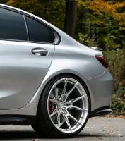 China Satin White 6061-T6 Aluminum Forged Concave Design Rims Brushed Dark Black Finish for Passenger Car Wheel IS350 Model 3 M4 M50i for sale