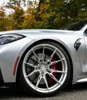 China Satin White 6061-T6 Aluminum Forged Concave Design Rims Brushed Dark Black Finish for Passenger Car Wheel IS350 Model 3 M4 M50i for sale