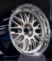 China New Satin White 6061-T6 Aluminum Forged Concave Design Rims Brushed Two-Piece Bolt for Passenger Car Wheel IS350 Model 3 M4 M50i for sale