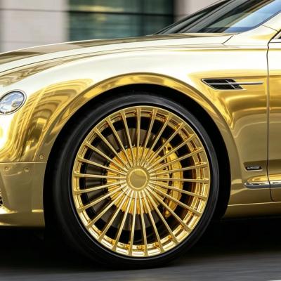 China 1Piece 2PieceForged Wheels Gold Vacuum Plating Multi Spoke Luxury Car Rims 17-24 Inch Custom PCD ET CB for Maybach Mercedes Benz for sale