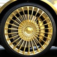 China 1Piece 2PieceForged Wheels Gold Vacuum Plating Multi Spoke Luxury Car Rims 17-24 Inch Custom PCD ET CB for Maybach Mercedes Benz for sale