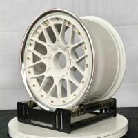 China 2 Piece Mesh Forged Wheels White Gloss Polished Lip Gold Rivet 17/18/19/20/21/22/23/24/ Inch  Style Rims for sale