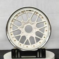 China 2 Piece Mesh Forged Wheels White Gloss Polished Lip Gold Rivet 17/18/19/20/21/22/23/24/ Inch  Style Rims for sale