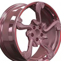 China RoseGoldChrome CobraSculpted Monoblock Forged Wheels17/18/19/20/21/22/23/24 Inch Custom Rims for Dodge Challenger Shelby Mustang for sale