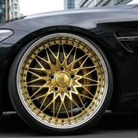 China Custom 2 Piece Deep Dish Forged Wheels 17/18/19/20/21/22/23/24 Inch PVD Mirror Gold Chrome Lip VIP Style Rims for BMW for sale