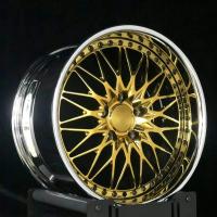 China Custom 2 Piece Deep Dish Forged Wheels 17/18/19/20/21/22/23/24 Inch PVD Mirror Gold Chrome Lip VIP Style Rims for BMW for sale