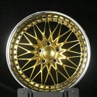 China Custom 2 Piece Deep Dish Forged Wheels 17/18/19/20/21/22/23/24 Inch PVD Mirror Gold Chrome Lip VIP Style Rims for BMW for sale