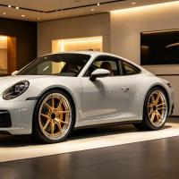 China 2 Piece Brushed Gold Polished Lip Deep Dish Forged Wheels 5x130 for Porsche 911 Panamera McLaren 620S for sale