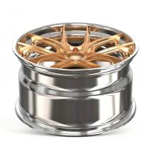 China 2 Piece Brushed Gold Polished Lip Deep Dish Forged Wheels 5x130 for Porsche 911 Panamera McLaren 620S for sale