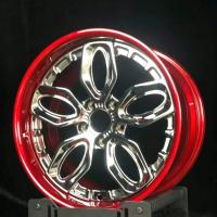 China Monoblock Forged Wheels17/18/19/ 20 /21/ 2223/Inch Chrome Face Red Lip for Ferrari Range Rover Bentley Bentayga for sale
