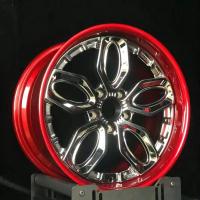 China Monoblock Forged Wheels17/18/19/ 20 /21/ 2223/Inch Chrome Face Red Lip for Ferrari Range Rover Bentley Bentayga for sale