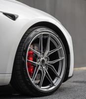China Forged Concave Wheels Design Rims Brushed Gunmetal Silver Finish 19x9.5 20x10 21x11 for Passenger Car Wheel  Model 3 Model Y for sale