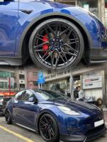China Gloss Black Forged Aluminum Concave Rims 19 Inch for Passenger Cars 19x9.5/20x10/21x11 Compatible with Model 3 & Model Y for sale