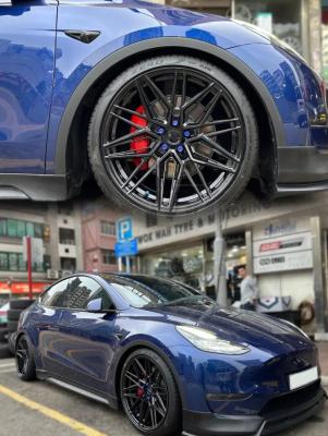 China Gloss Black Forged Aluminum Concave Rims 19 Inch for Passenger Cars 19x9.5/20x10/21x11 Compatible with Model 3 & Model Y for sale