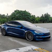 China Aluminum Forged Concave Rims Gloss Black Machined Face Finish 19x9.5 20x10 21x11 Sizes Tesla Model 3 Model Y Passenger Cars for sale