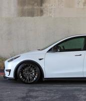 China Deep Concave Custom Forged Wheels Matte Gloss Black 19 20 21 22 Inch Alloy Rims for Tesla Model S Model X Model Y Plaid 5x120 for sale