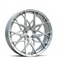 China 18/19/20/21/22/23 Inch Bird Nest Mesh Monoblock Forged Wheels 6061-T6 Crystal SilverLightweight Racing Rims for Super Sports Car for sale