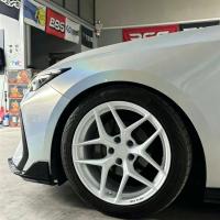 China Style Monoblock Forged Wheels 17-22 Inch Gloss White 5 Double Spoke Sport Car Rims for sale