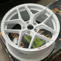 China Style Monoblock Forged Wheels 17-22 Inch Gloss White 5 Double Spoke Sport Car Rims for sale