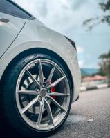 China 5x120 5x112 5x114.3 Alloy Wheels 18 19 20 21 22 23 Car Deep Concave 1-piece Forged Passenger Car Wheels for Tesla 3 Y for sale