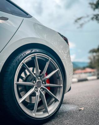 China 5x120 5x112 5x114.3 Alloy Wheels 18 19 20 21 22 23 Car Deep Concave 1-piece Forged Passenger Car Wheels for Tesla 3 Y for sale