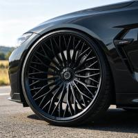 China Maodou Black 6061-T6 Aluminum Forged Concave Design Rims Brushed Dark Black Finish for Passenger Car Wheel IS350 Model 3 M4 M50i for sale