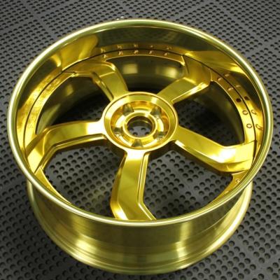 China Wheel Rim Passenger Car Wheels 16 Inch 5x100 Car Rims Alloy Wheel 15 16 17 18 Inch RimsGolden Double Pieces for sale