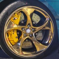 China 17 18 19 Inch Passenger Car Rims Hubs  for Mercedes-Benz BMW Audi Models 5X112 5X114.3Forged Golden Wheel Hub for sale
