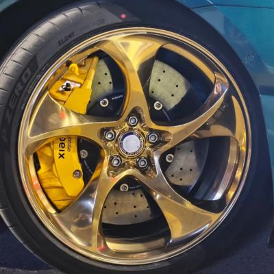 China 17 18 19 Inch Passenger Car Rims Hubs  for Mercedes-Benz BMW Audi Models 5X112 5X114.3Forged Golden Wheel Hub for sale