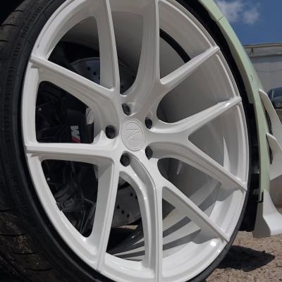 China Bestselling Ceramic White 17 18 19 Inch 5x120 5x114.3 5x112 Car Forged Wheels Rims for Bmw F30 Alfa Romeo Tesla Subaru for sale