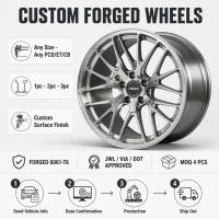 China Custom Forged Wheels 21 Inch 5x120 6061-T6 Aluminum Alloy Matte Black for Tesla Model S Model 3 EV Custom Fitment Custom Finish for sale
