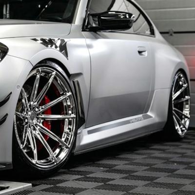 China 6061-T6 Aluminum Alloy Forged Wheels 4x100 5x112 5x114.3 5x120 PCD Silver Finish Passenger Car Rims for IS350 Model 3 M4 M50 for sale