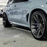 China Custom New Staggered Concave Forged Monoblock Aluminum Alloy Wheels 17-21 Inch Black Finish for X5/X6/M2/M3 Passenger Cars for sale