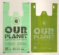 China Custom Logo Home Industrial Compostable T-Shirt PLA Biodegradable Shopping Bag for Grocery supermarket for sale