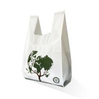 China Customized LOGO Biodegradable Cornstarch PLA PBAT T- shirt carry bags shopping bags Compostable plastic bags for sale