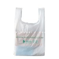 China 100% Biodegradable Plastic Compostable T Shirt Bag Shopping Bag for supermarket for sale