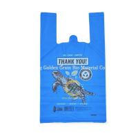 China Custom Logo Compostable Biodegradable Shopping Bag T Shirt 100micron for sale